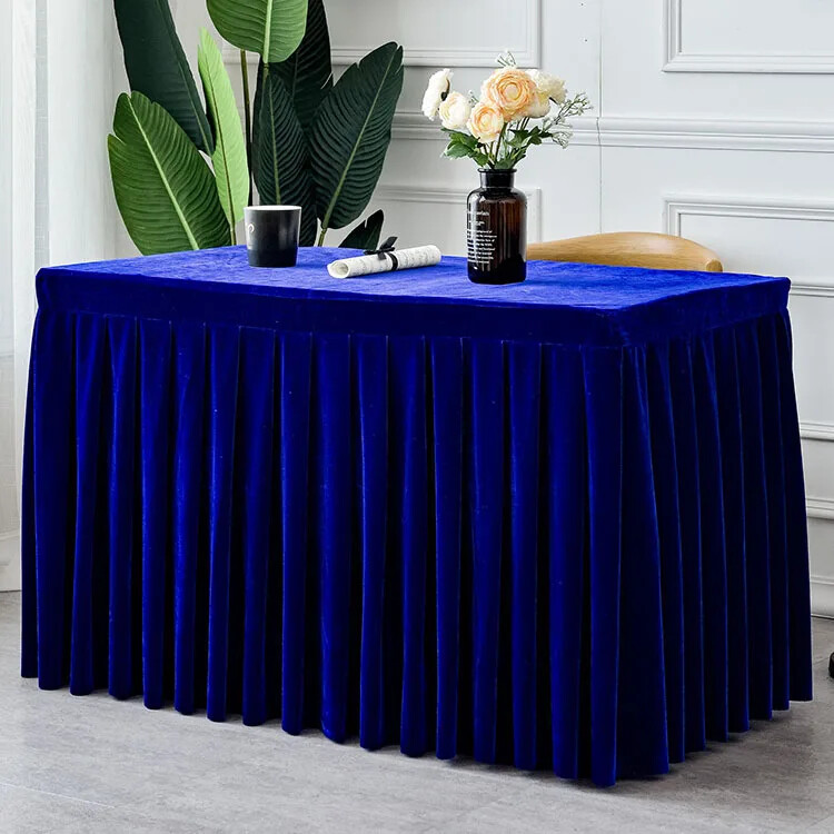 1Pc Tablecloth Rectangular Conference Table Cover Skirt for Party Desk ...