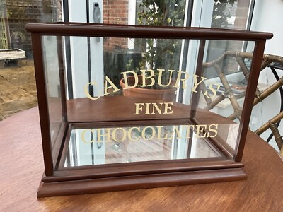 Antique mahogany counter display cabinet - Cadburys Fine Chocolates. | eBay