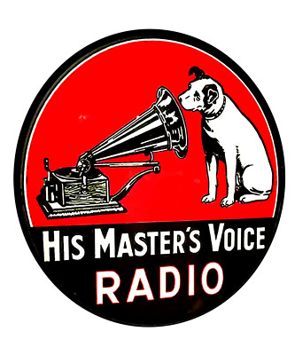 Little Nipper Dog Sticker Sign, Vintage Replica, Vinyl Decal RCA Victor ...