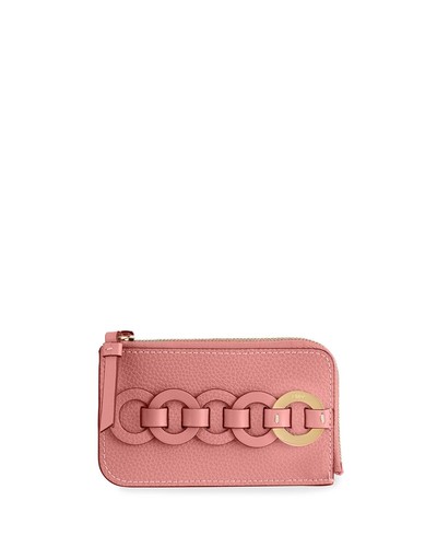 New In Box Chloe Darryl Ring Leather Card Case Faded Rose | eBay