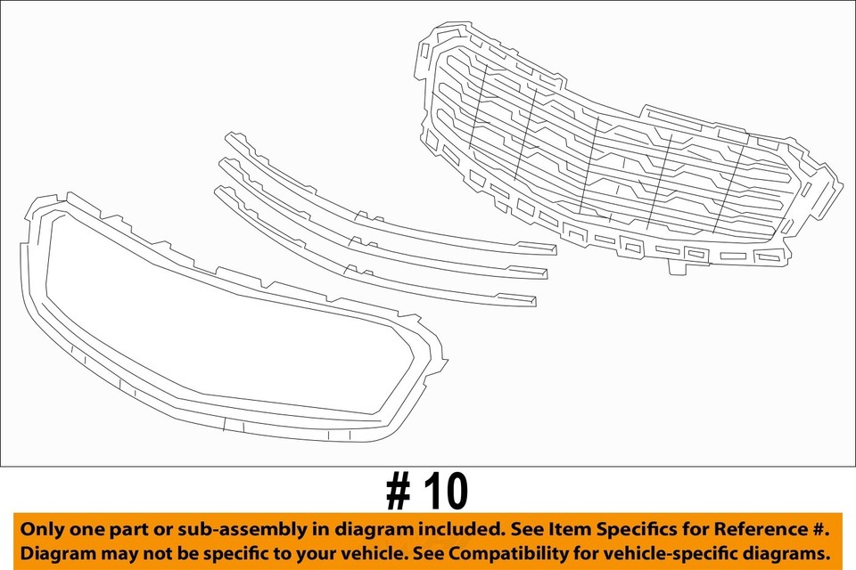 GM OEM 15-16 Cruze Limited Grille Components-Center Grille 95405770 | eBay