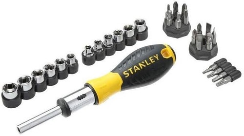 STANLEY Control - Grip 29 Pc. Racheting Screwdriver Set w/ Sockets/Bits ...