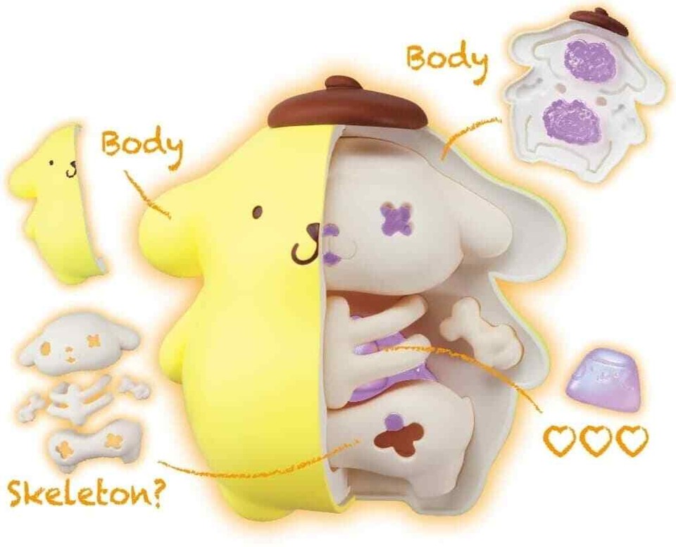 mega house Sanrio Pompompurin KAITAI FANTASY purple 8 cm figure doll ...