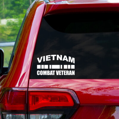 Vietnam Combat Veteran Decal 5" Wide Window Sticker - 28 Different ...