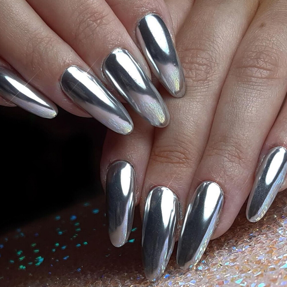 Metallic Mirror Silver Nail Polish