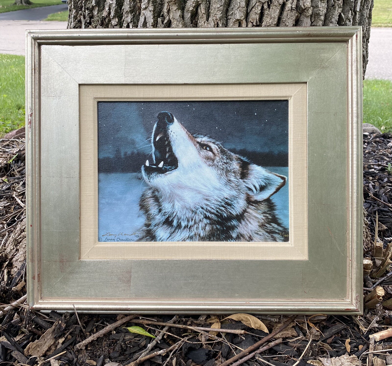 Framed Matted Ltd Ed Giclee Print The Howl Of the Wolf Larry Chandler ...