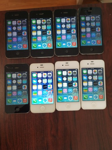 Lot of 8 Apple iPhone 4 A1349(CDMA) 8GB ( NON SIM MODEL)( Verizon/ 1pc ...