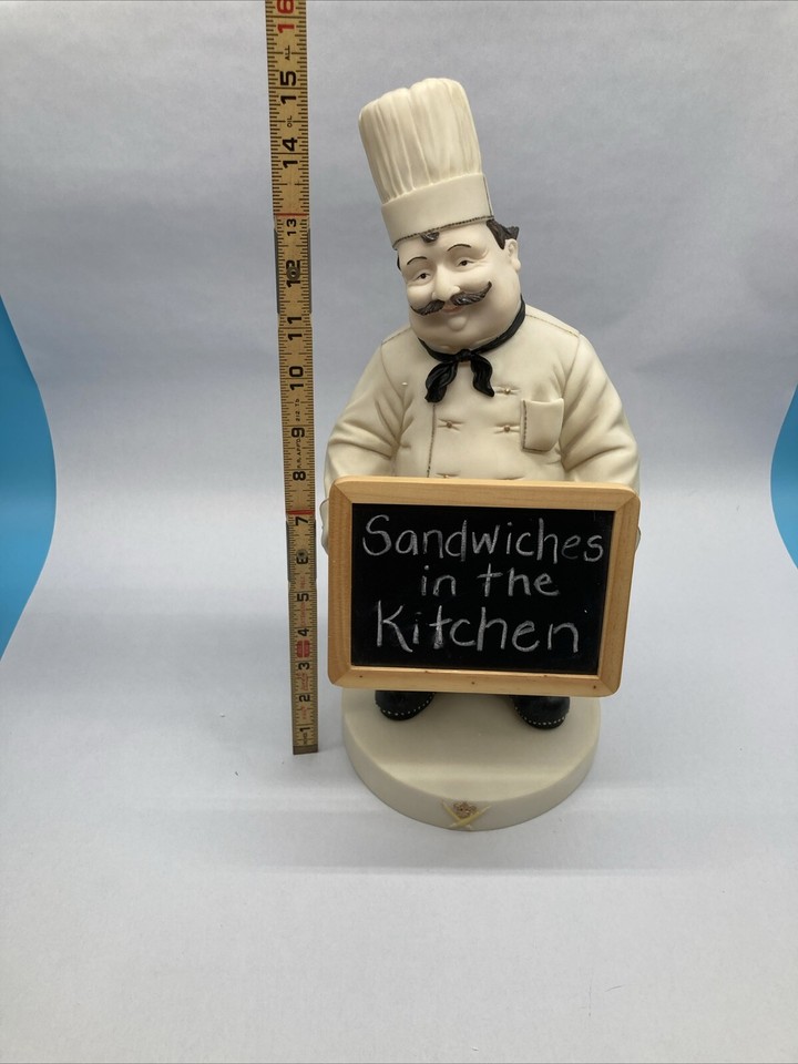 Signature Collections Chef Chalkboard Sign Figure 1998 Tracy Flickinger ...
