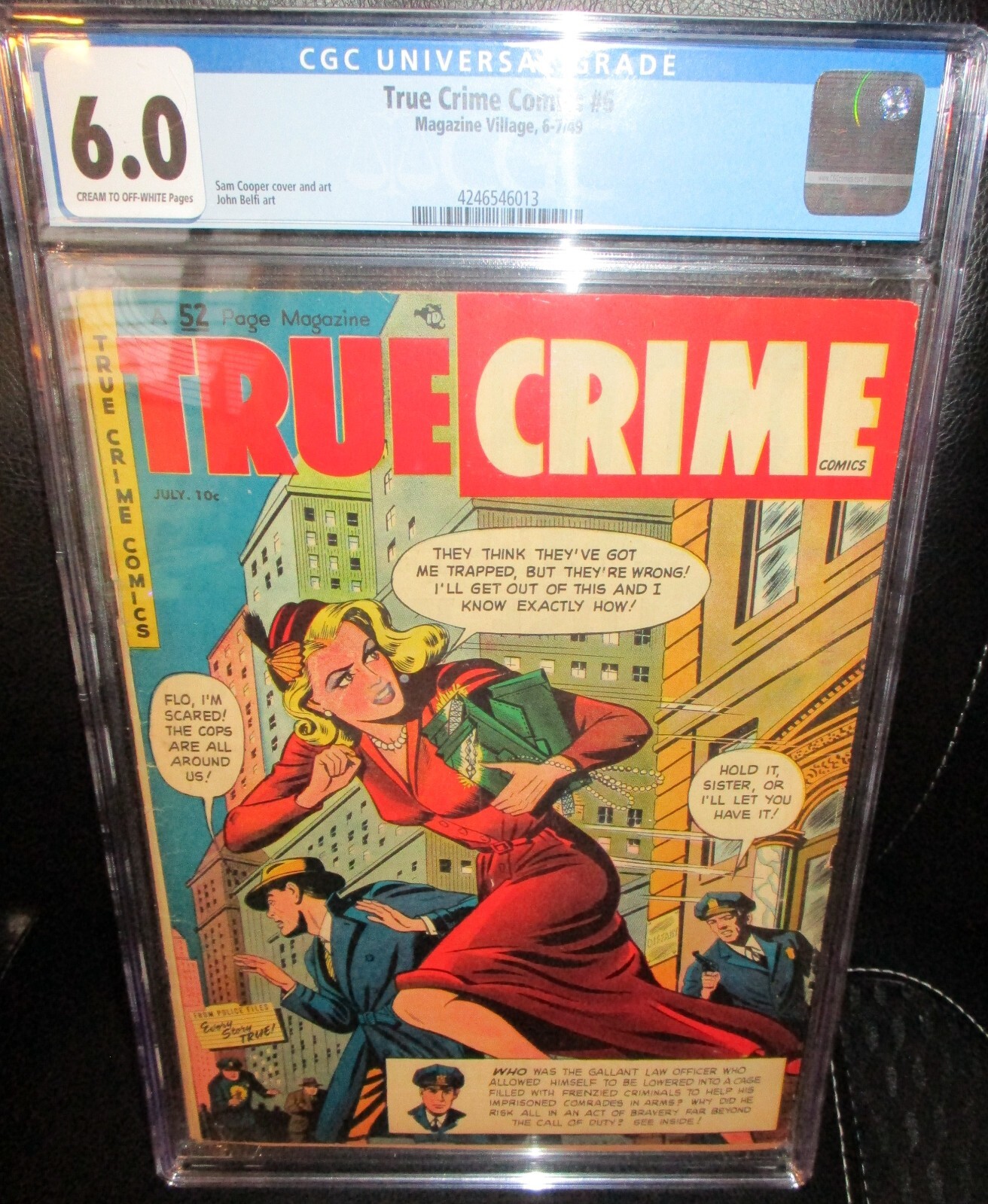 True Crime Comics #6 CGC 6.0 Rare Gun Molls GGA 1949 Magazine Village ...