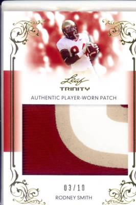 rodney smith rc rookie draft jersey patch fsu seminoles noles college ...