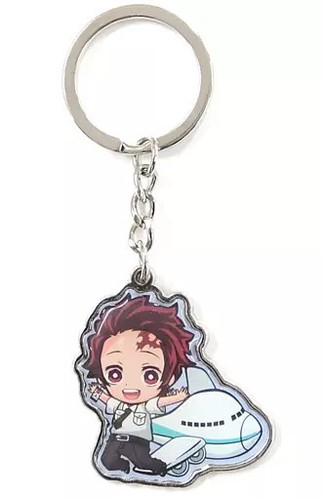 Demon Slayer Tanjiro Kamado Pilot Metal Keychain 4cm Airport Ltd Ed | eBay