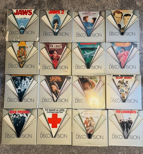 Laserdisc Lot - 16 Discovision Jaws, Jaws 2, Car Wash, Saturday Night ...