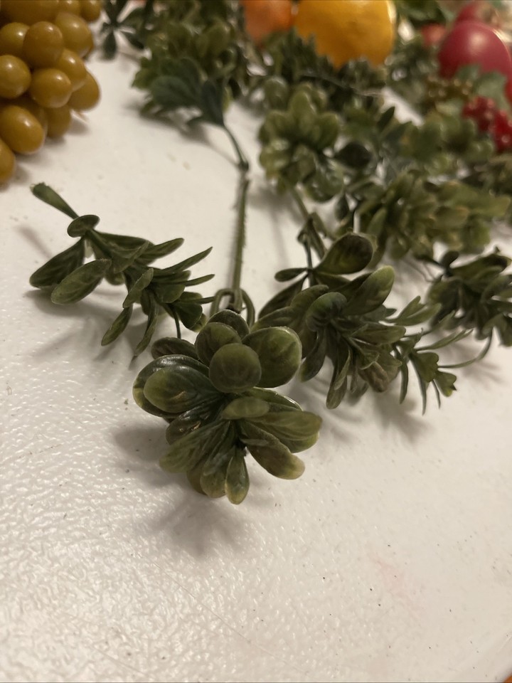 Vtg Lot Fake Fruit Medieval Lifelike Artificial Home Decor Mid Century ...