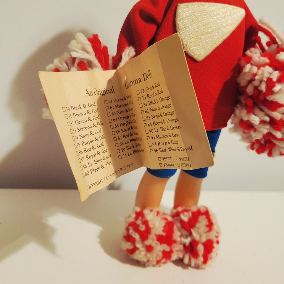 Vintage Sally Rally Cheerleader Doll Gambina White & Red #5600 | eBay