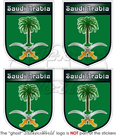 SAUDI ARABIA Arabian Arabic Shield 50mm(2") Vinyl Bumper Stickers ...