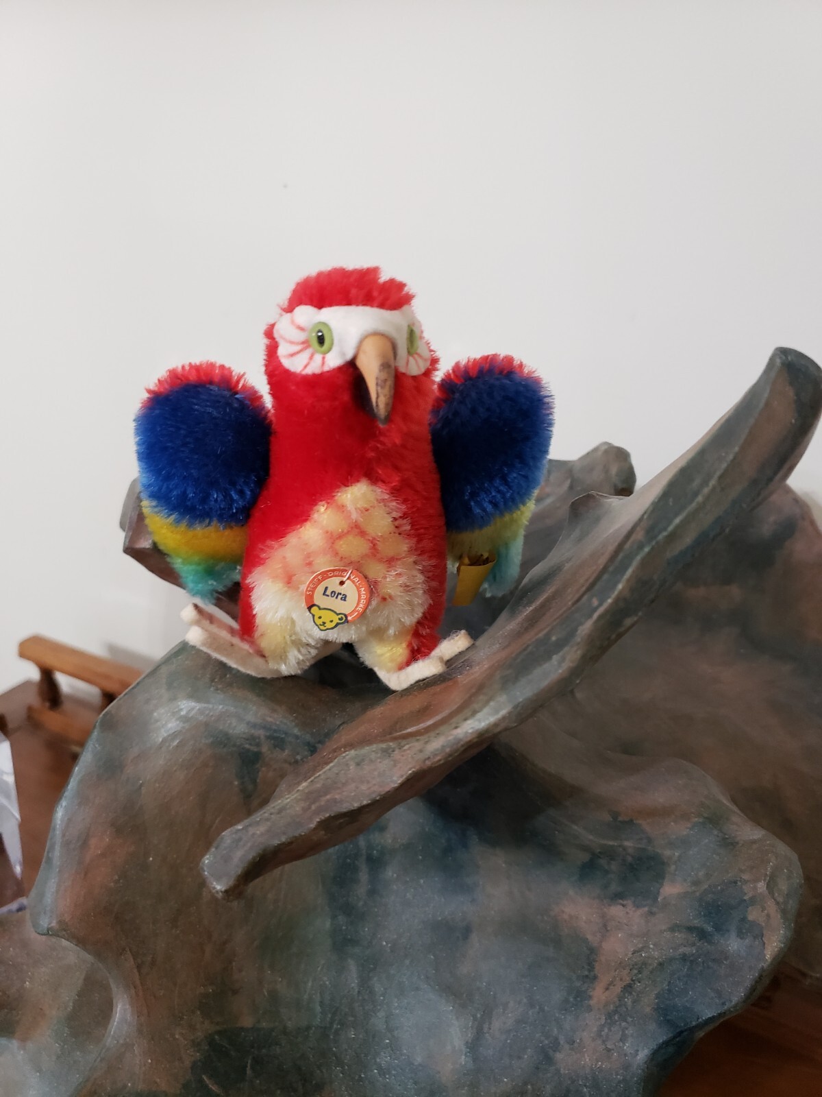 Steiff Lori Macaw Parrot Scarlet Red Plush Mohair Stuffed Animal 8 ...