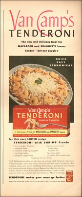 1943 Vintage ad for Van Camp's Tenderoni retro Pasta 01/12/22 | eBay