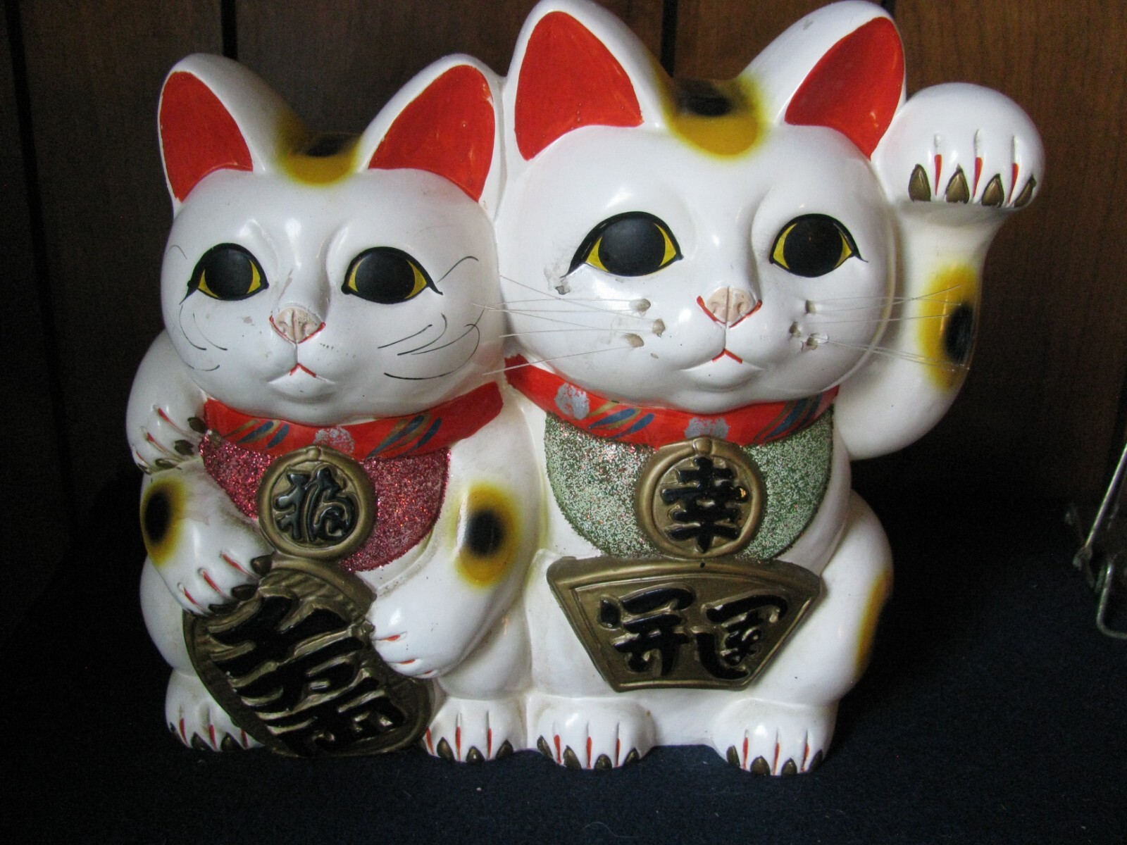 Large Maneki Neko Good Luck Good Fortune Cat Figurine/Bank | eBay