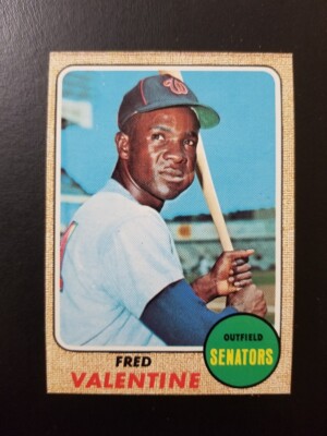 FRED VALENTINE 1968 TOPPS BASEBALL #48 WASHINGTON SENATORS | eBay