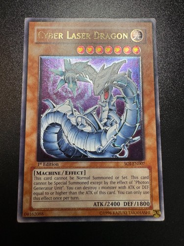 YUGIOH CYBER LASER DRAGON ULTIMATE RARE 1ST EDITION LIGHT PLAY SOI ...