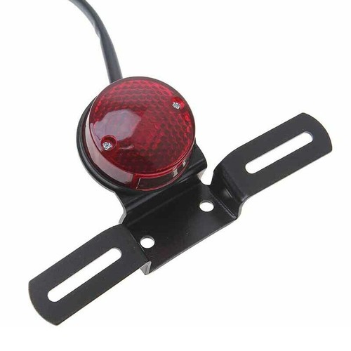 Motorcycle LED Turn Signals Brake Light License Plate Integrated Red ...