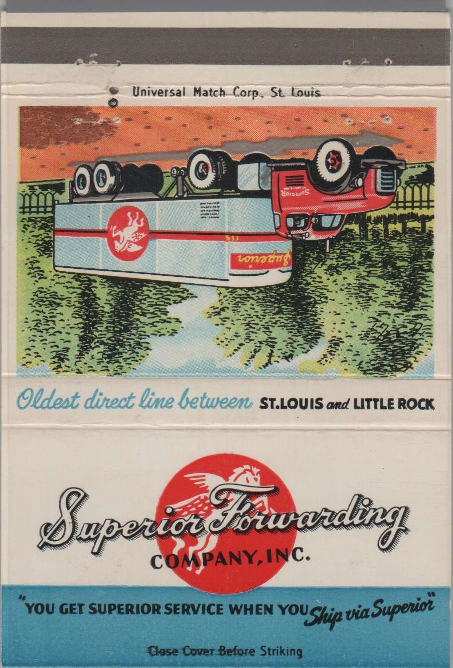 Matchbook Cover - Truck - Superior Forwarding Co. Little Rock, AR | eBay