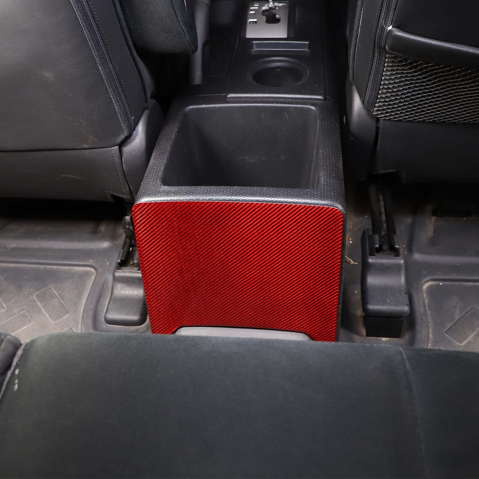 Red Carbon Fiber Center Console Rear Panel Trim Sticker For FJ Cruiser ...