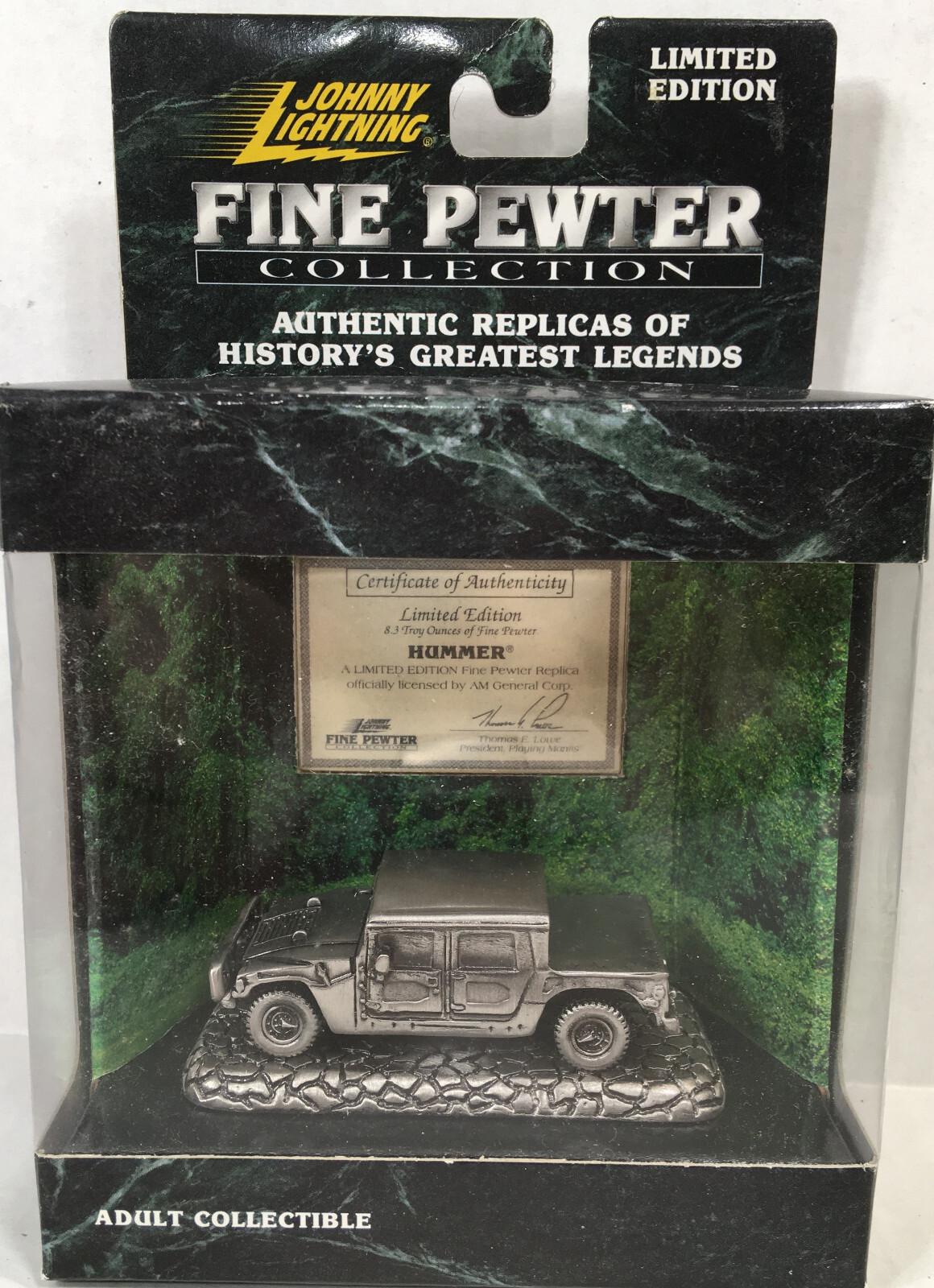 HUMMER ~~ FINE PEWTER COLLECTION with COA Johnny Lightning | eBay