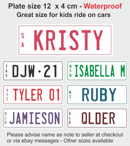 KIDS MINI NUMBER PLATE X 2RIDE ON PEDAL ELECTRIC CAR TRUCK TOY ...