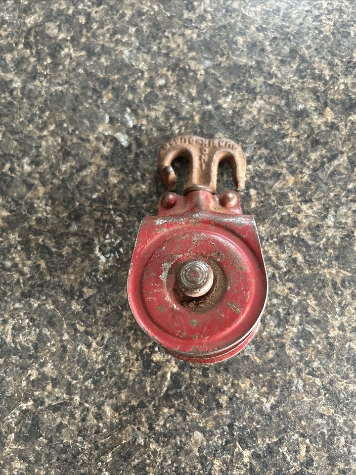 Vintage Durbin Durco Double Wheel Pulley Double Cast Metal Hook | eBay