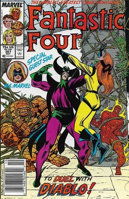 Fantastic Four (1961) # 307 MARK JEWELERS (6.0-FN) Ms. Marvel, Crystal ...