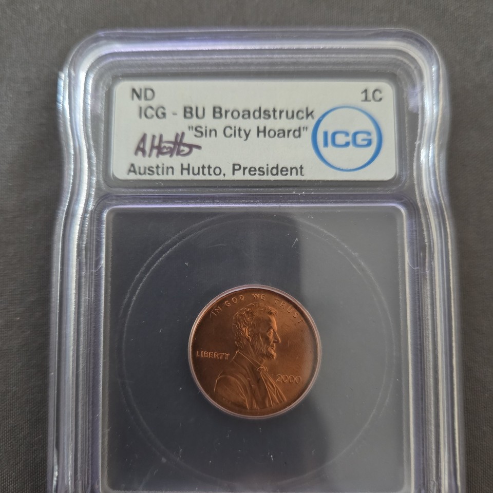 BU BROADSTRUCK LINCOLN MEMORIAL SIN CITY HOARD AUSTIN HUTTON SIGNED ICG ...