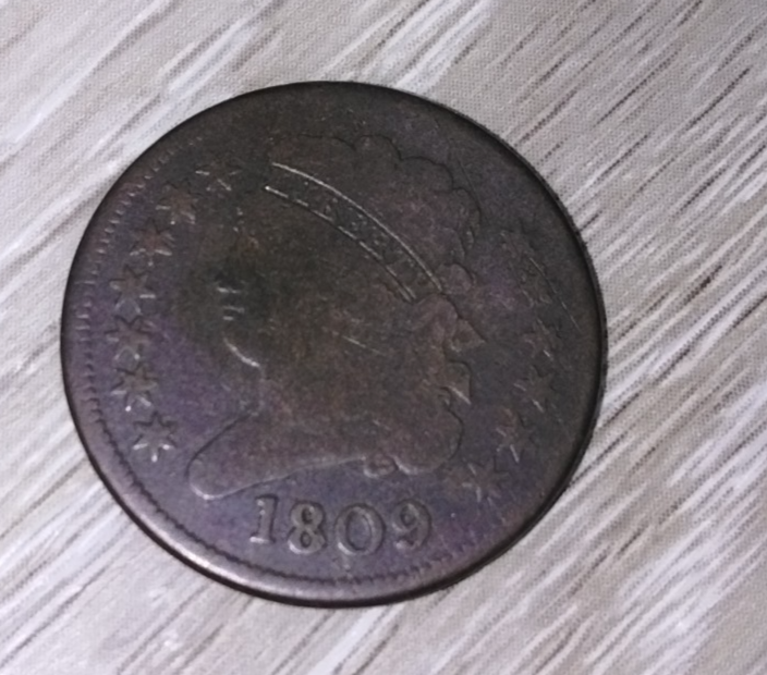 1809 Classic Head Half Cent "Circle In O" Old US coin | eBay