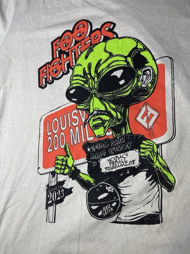 foo fighters tour shirt large one date only alien grunge nirvana ...
