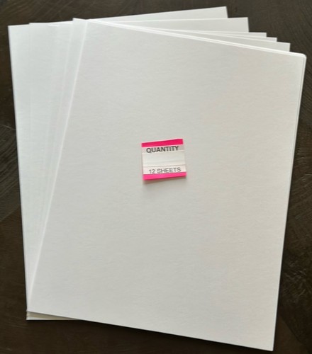 8.5" x 11" CARDSTOCK 110 lb PAPER WHITE - 12 SHEETS - NEW Staples Brand ...