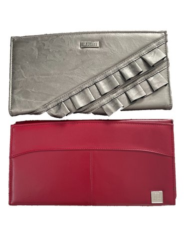 Miche Classic Lot 2 Shell Purse Covers Cinthia Silver Ruffle & Red Used ...