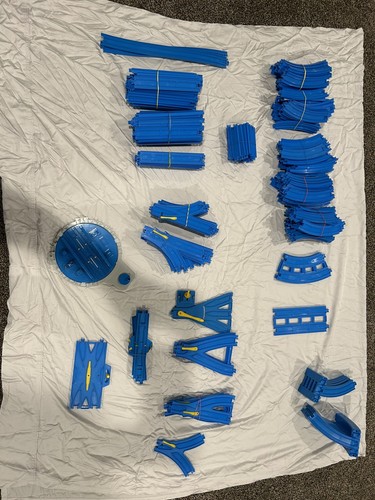 250+ Pc. Blue Train Track Lot TOMY Trackmaster Thomas & Friends | eBay
