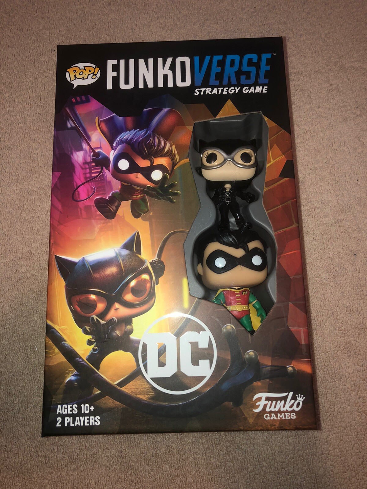 Funko Pop! Funkoverse Strategy Game DC #101 New Batman Robin Catwoman ...