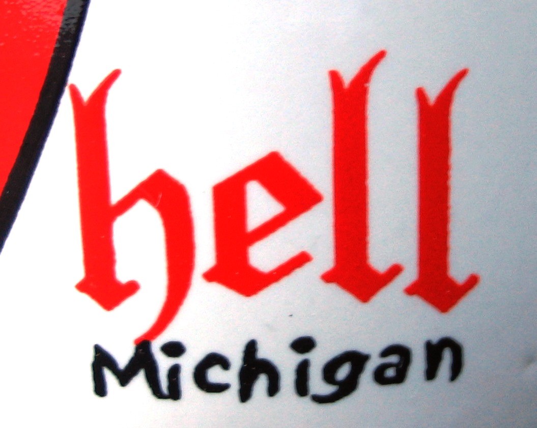 Hell Michigan Coffee Mug Red Devil Wearing Sunglasses Demon Ceramic Cup ...