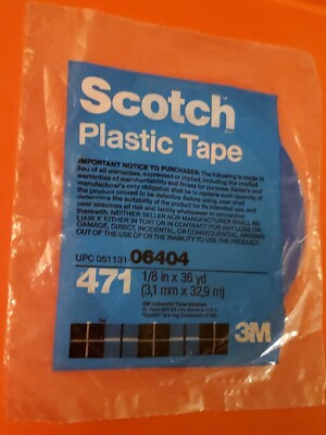3m 06404 Scotch Plastic Tape 471, Blue, 1/8" X 36 Yd. 6404 | eBay