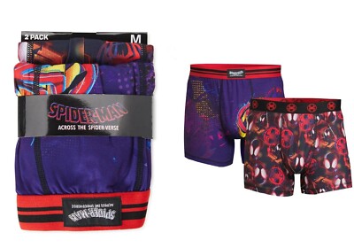 Men’s Spider-Man Across the Spider-Verse Boxer Briefs, 2 pack, Size XL ...