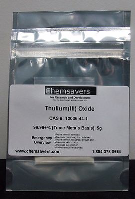 Thulium(III) Oxide, 99.99+% (Trace Metals Basis), 5g | eBay