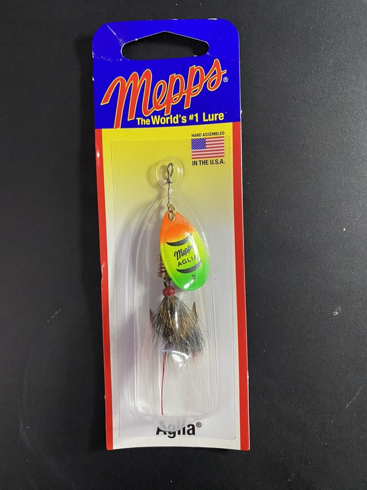 Mepps Aglia Dressed Treble Fishing Lure, 1/6-Ounce, Hot Fire Tiger (LOT ...