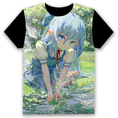 Anime TouHou Project Cirno Men Women Cosplay Basic Short Sleeve T-shirt ...