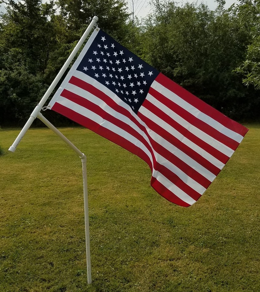 Rotating 3/4" PVC Flag Pole-NF- Camping, RVing, Tailgating | eBay