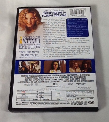 Almost Famous (DVD, 2001) 667068781823| eBay