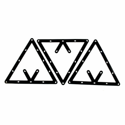 Billiard Pool Triangle Cue Magic Rack Sheet Black 3pcs for 9/10 Ball ...