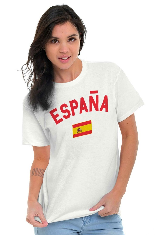 Espana Country Flag International Travel Womens or Mens Crewneck T ...