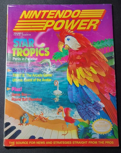 Nintendo Power Volume 21 Feb 1991 StarTropics EX/EXMT w Metal Storm ...