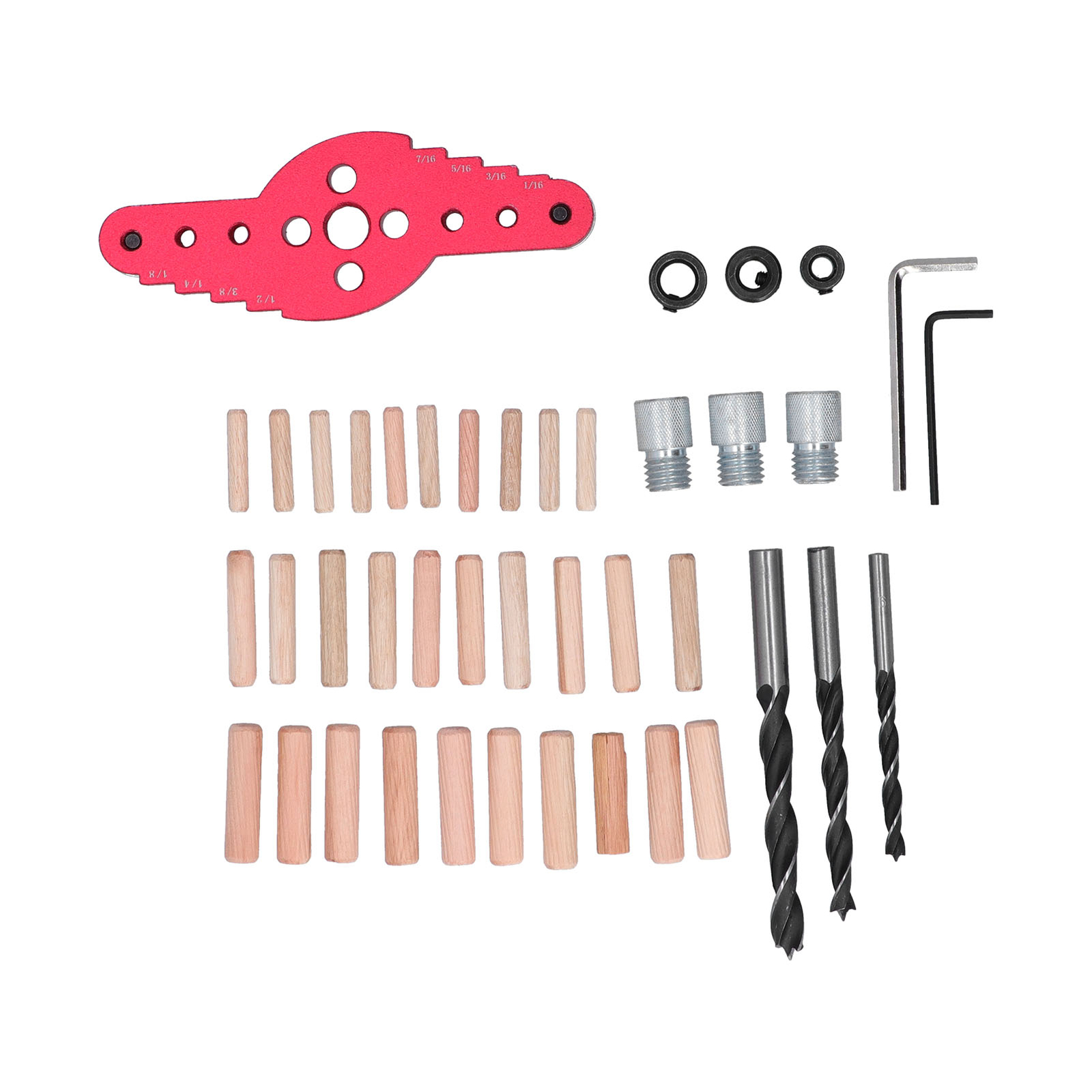 Dowelling Drill Guide Kit Hole Puncher Bits Drilling Locator Jig ...